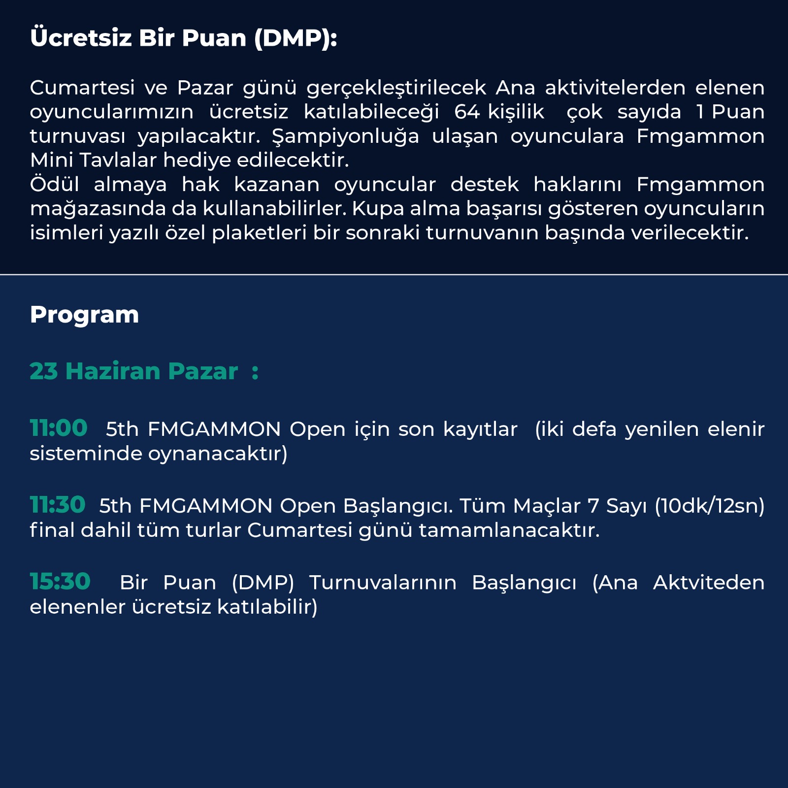 1st Fmpr Digital Board Tournament 21.10.2023 - FMPR Backgammon ...